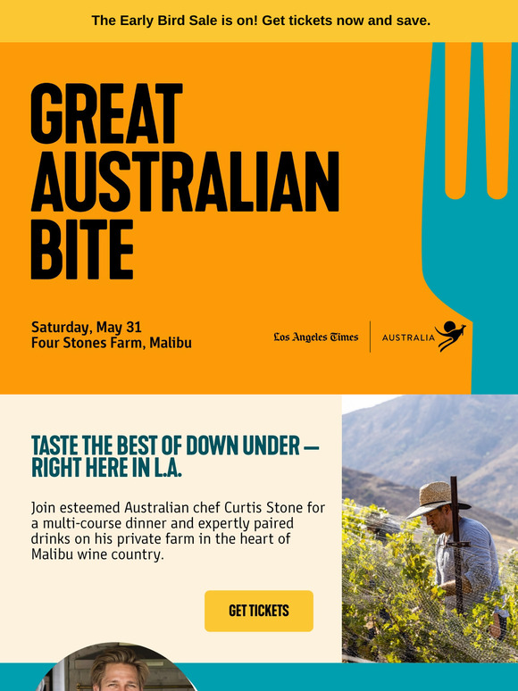 Los Angeles Times: The Great Australian Bite is back! Early Birds save ...