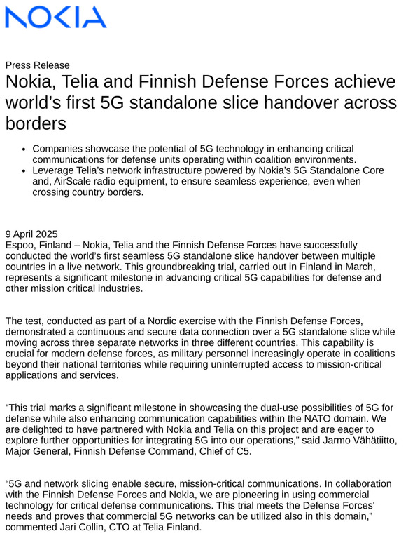 Withings: Nokia, Telia and Finnish Defense Forces achieve world’s first ...