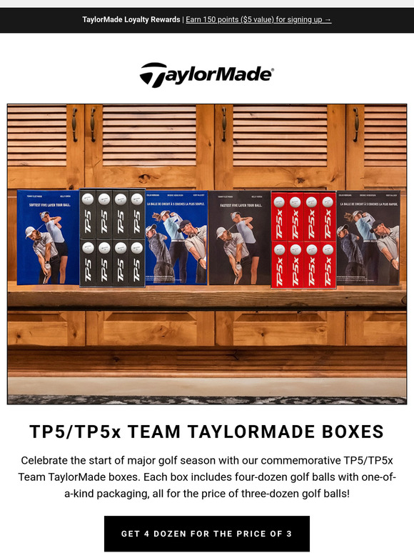 TaylorMade Golf: TP5/TP5x Team TaylorMade Boxes | Get 4 Dozen for the ...