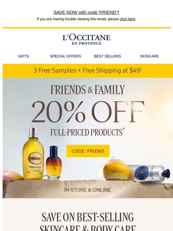 L'Occitane: Friends & Family 20% Off 🥰 | Milled