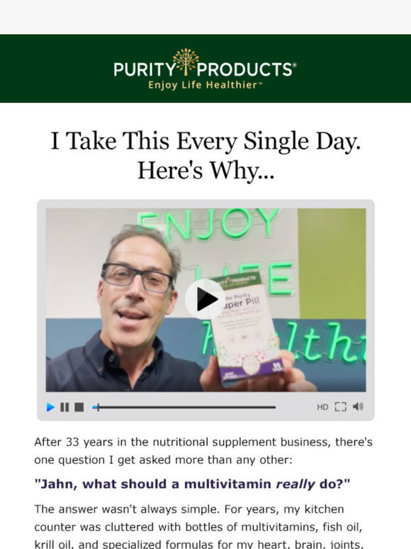 Purity Products: A Message from our Founder: Why I Created The Purity ...