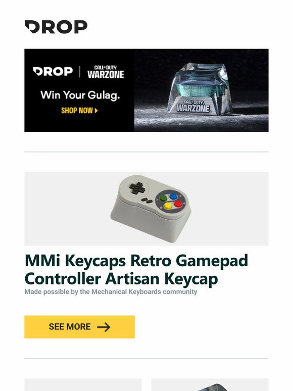 Drop: MMi Keycaps Retro Gamepad Controller Artisan Keycap, Drop CSTM80 ...