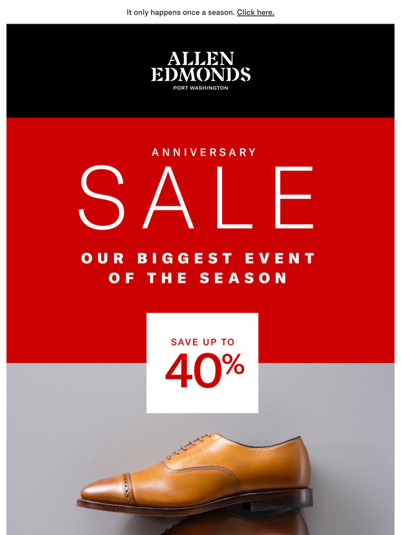Allen Edmonds Email Newsletters: Shop Sales, Discounts, and Coupon Codes