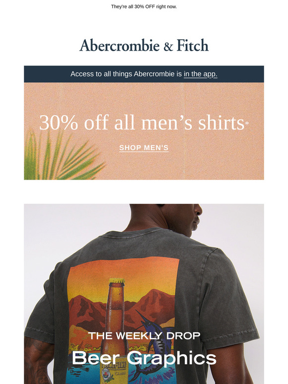 Abercrombie & Fitch: Head to the pool bar in a new shirt. | Milled