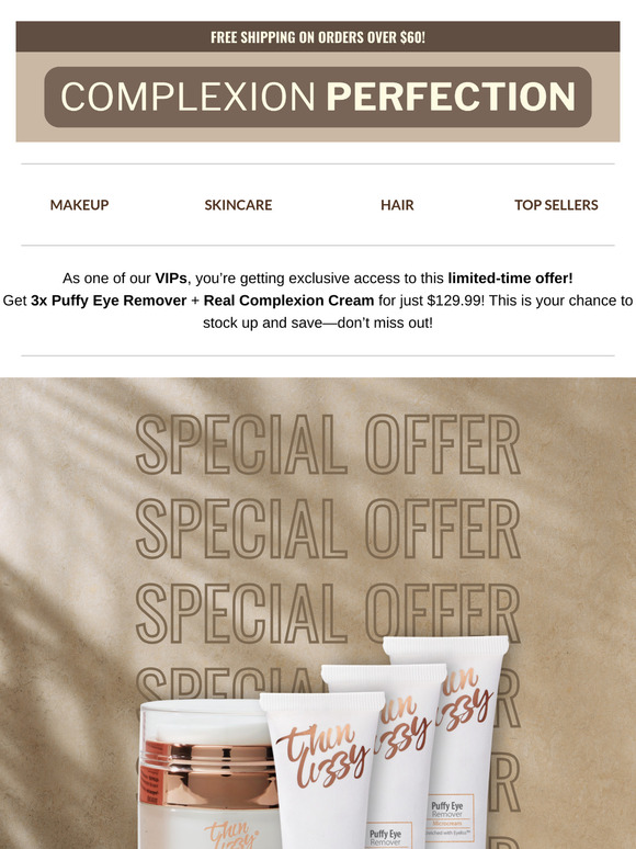 Thin Lizzy: Puffy Eye Remover 3 for 1 Deal! + Real Complexion Cream ...