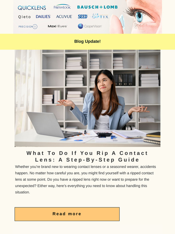 Quicklens: What To Do If You Rip A Contact Lens: A Step-By-Step Guide ♠️ | Milled