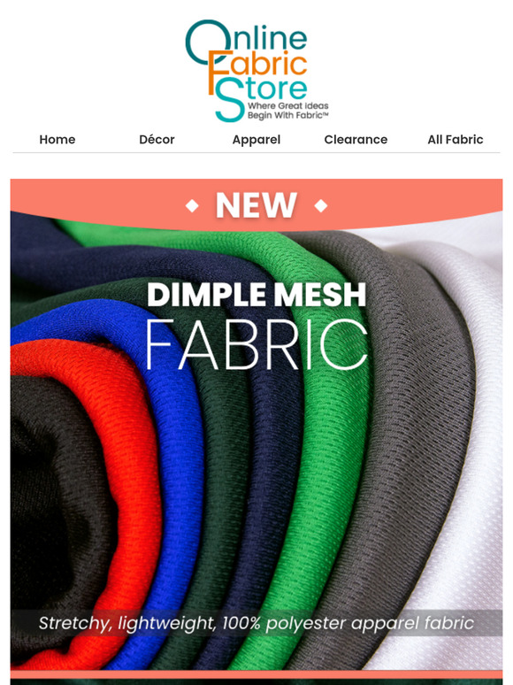 Online Fabric Store: NEW! Dimple Mesh Fabric | Milled