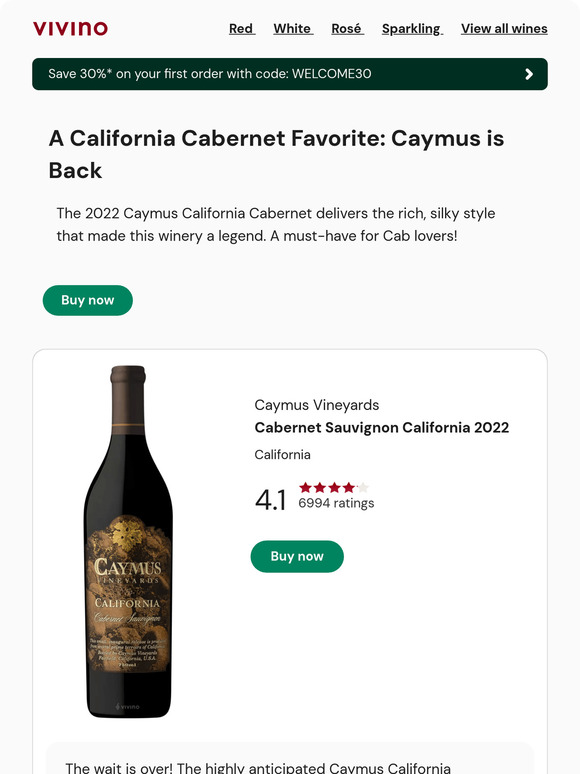Vivino: Caymus is Back: The Iconic Cali Cab Returns! | Milled