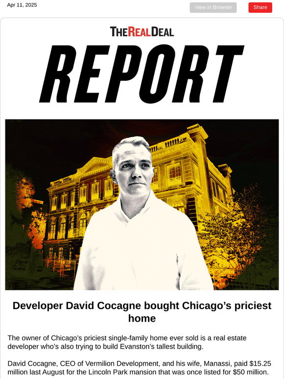 The Real Deal: REPORT: Developer David Cocagne bought Chicago’s ...