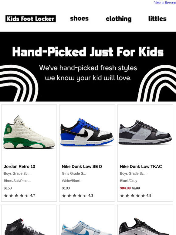 Kids Foot Locker: Kids’ essentials: Fits & Kicks | Milled