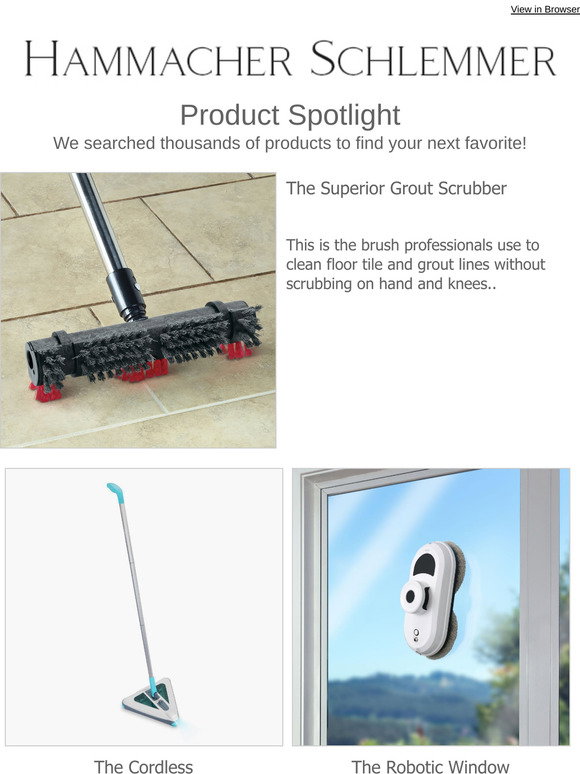 Hammacher Schlemmer: Product Spotlight: The Superior Grout Scrubber ...