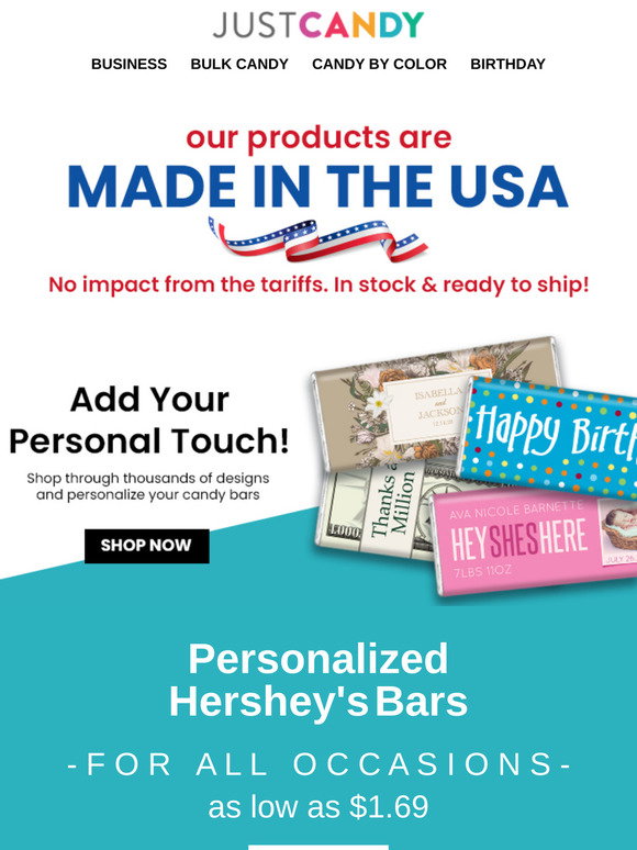Just Candy: 🍫Chocolate Bars With Your Personalized Touch For Any ...