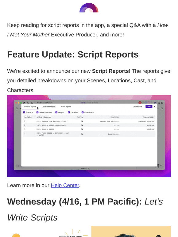 Arc Studio: arc news: script reports, how to write sitcoms, & more | Milled