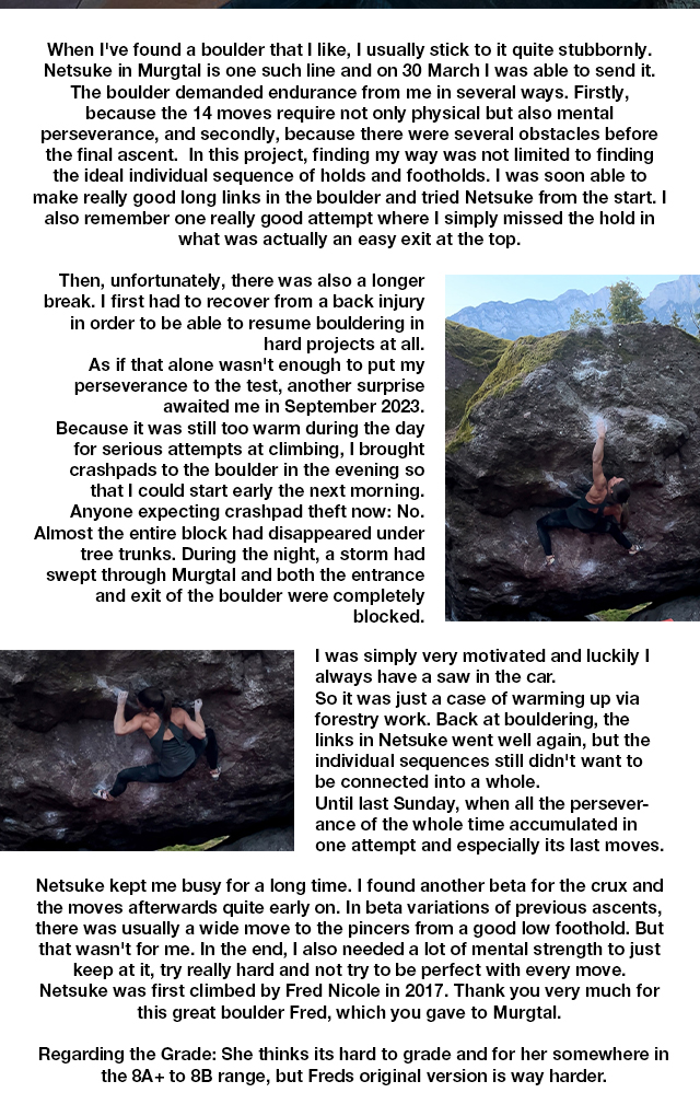 Black Diamond Equipment: BD Athlete Kaddy Lehmann sends Netsuke! | Milled