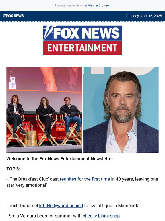 Fox News: 'The Breakfast Club' cast reunites, Josh Duhamel's off-the ...