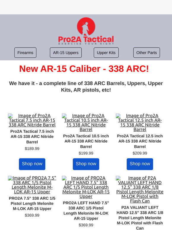 Pro2A Tactical: New AR-15 Caliber - 338 ARC! The 300 Blackout Killer ...