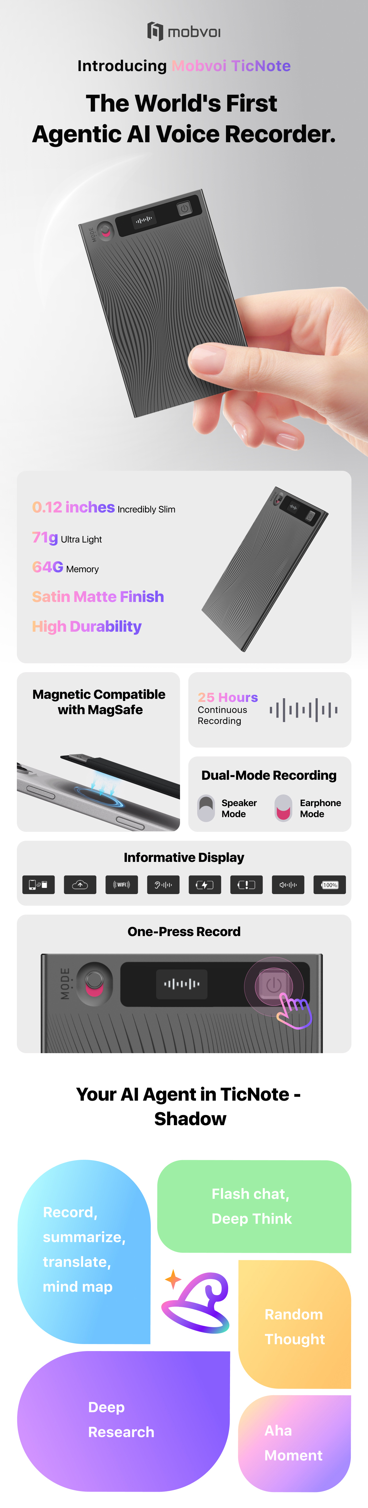Mobvoi: Introducing Mobvoi TicNote - The World's First Agentic AI Hardware | Milled
