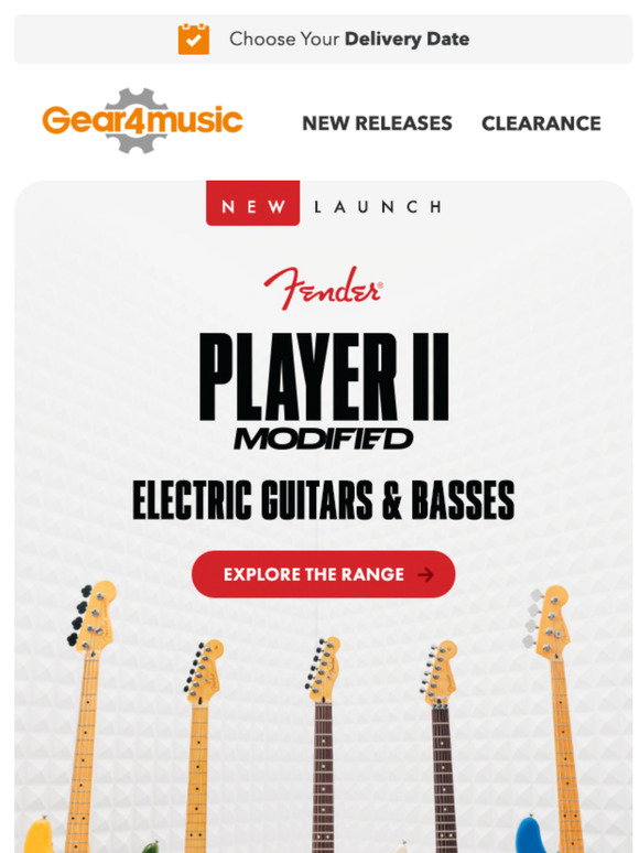 Gear4music: New Launch | Fender Player II Modified | Milled