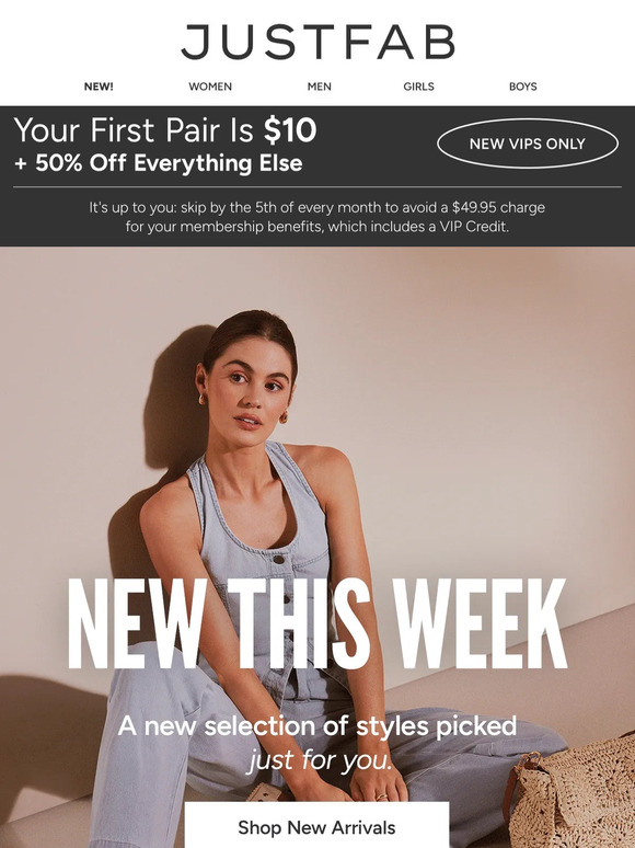 JustFab Email Newsletters: Shop Sales, Discounts, and Coupon Codes