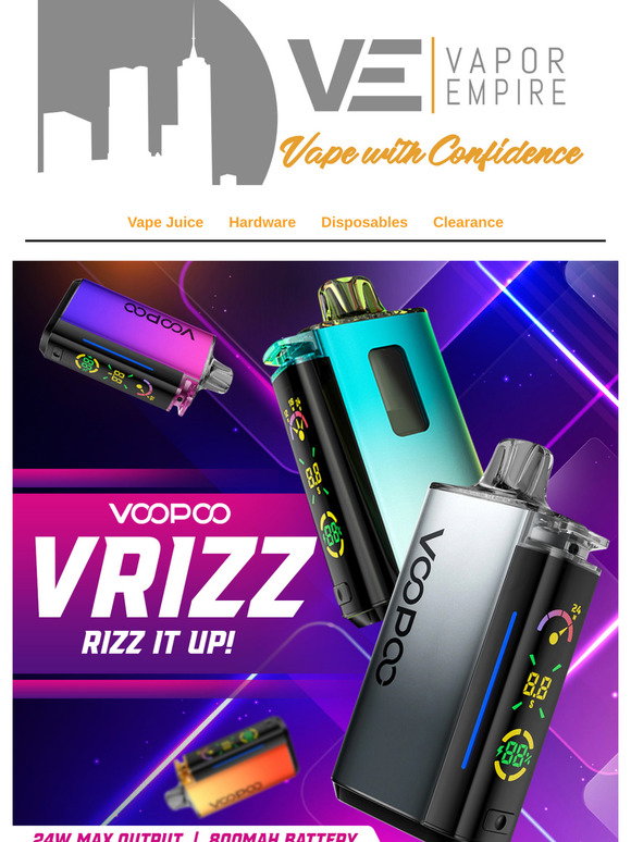 Vapor Empire: 🌟 New! Voopoo Vrizz Pod System Kit ⚡ | Milled