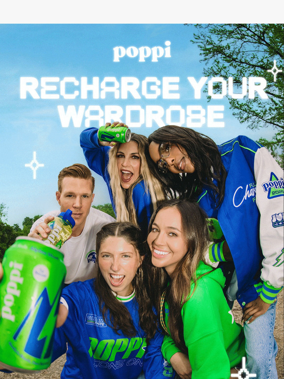 Poppi: shop limited-edition Alpine Blast merch 💚⚡️ | Milled