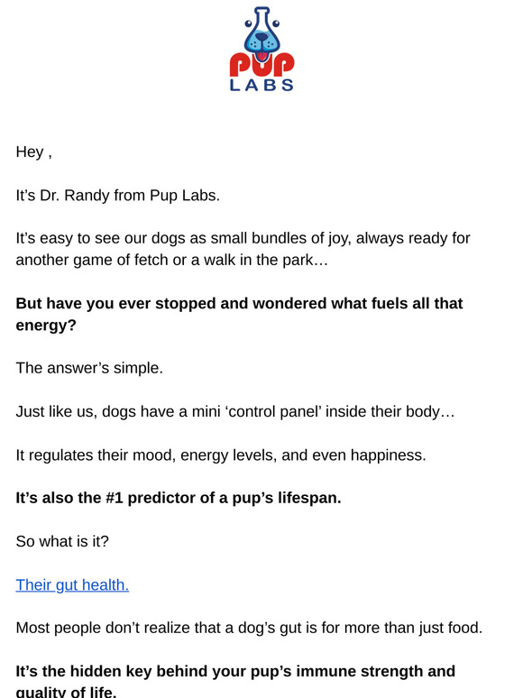 Pup Labs: REVEALED: The #1 Factor In Your Pup’s Quality Of Life | Milled