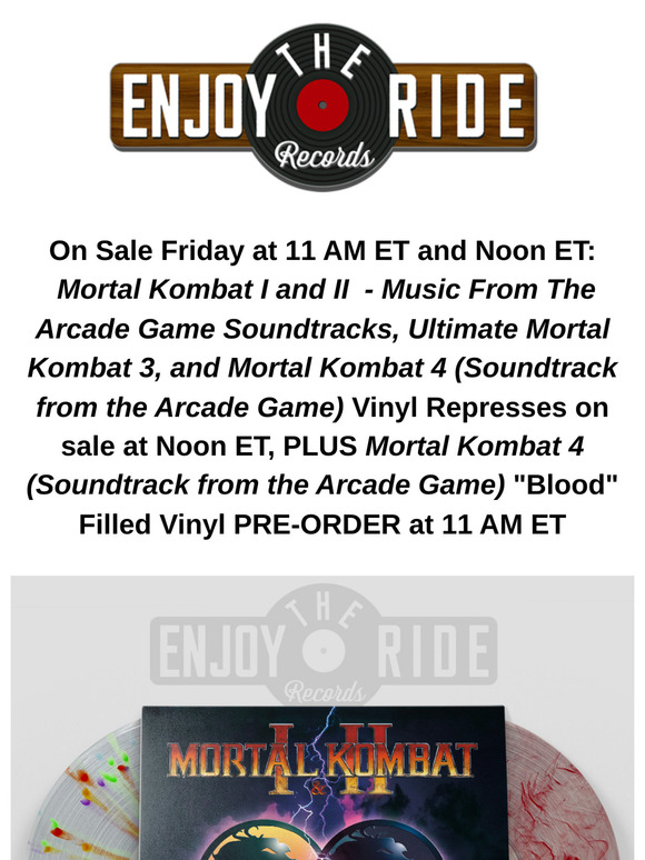Enjoy The Ride Records: On Sale Friday at 11 AM ET & Noon ET: Mortal ...
