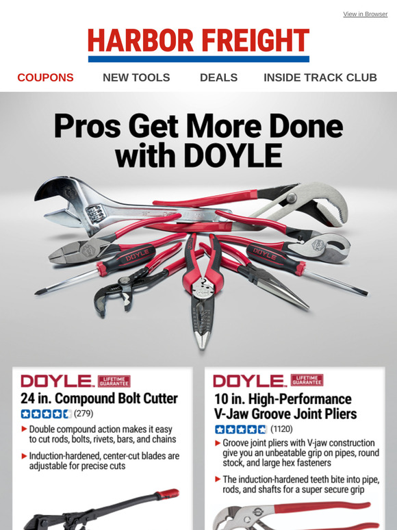 Harbor Freight: Check Out These DOYLE Pipe and Metalworking Essentials ...