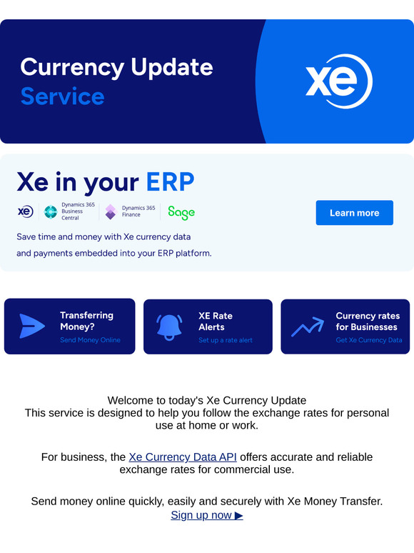 XE: Today's Currency Update | Milled