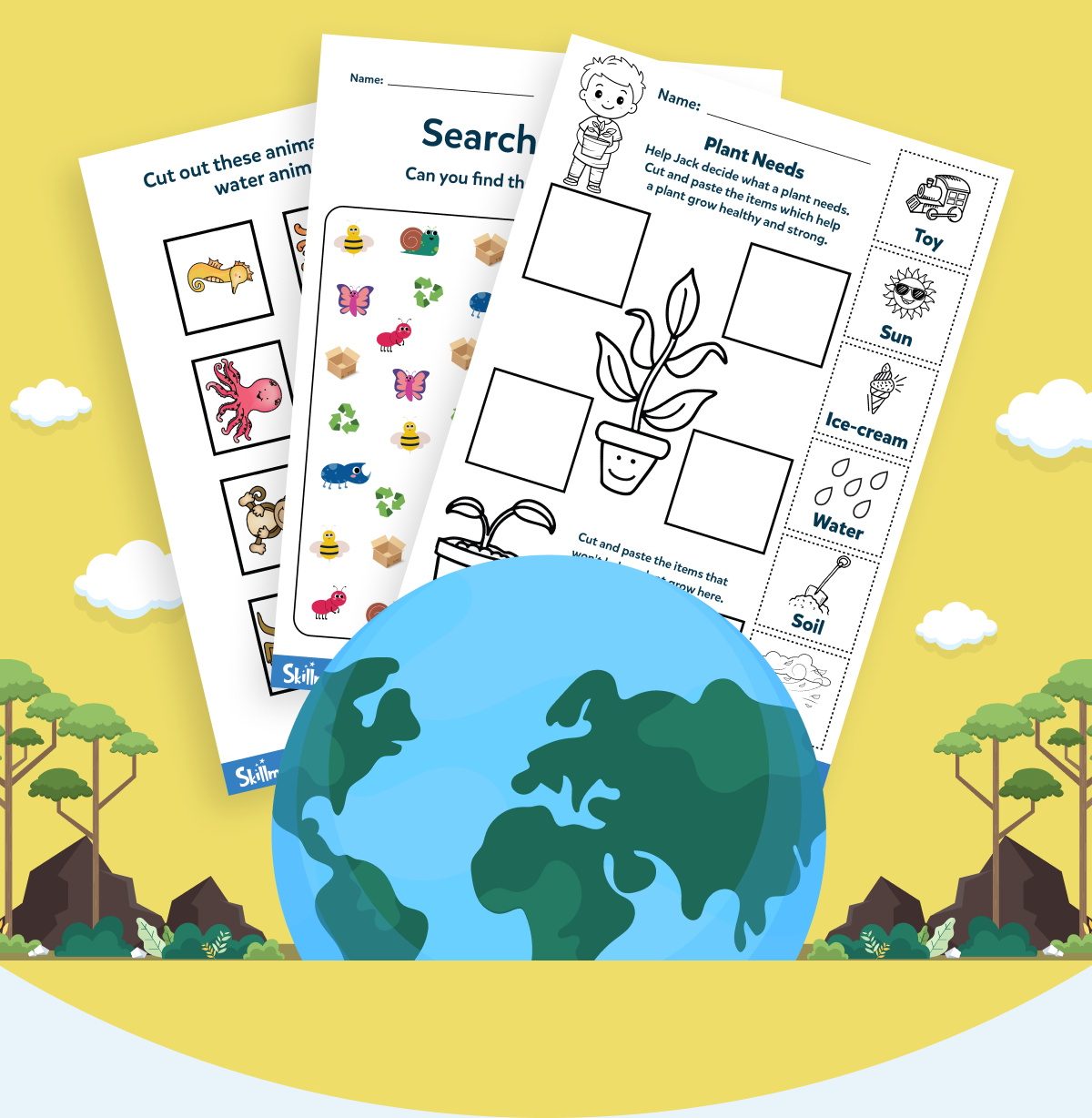 Skillmatics: Free Earth Day Printables🍃🌍 | Milled