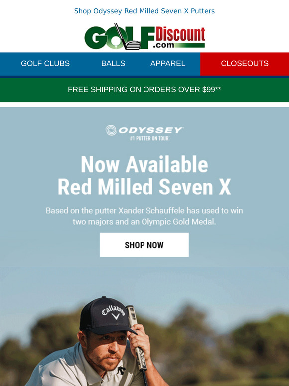 Golf Discount: In Stock: Odyssey Red Milled Seven X Putters - Spec'd ...