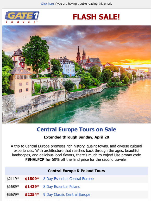 Gate 1 Travel: EXTENDED: Central Europe Tours on Sale | Save Half-off ...