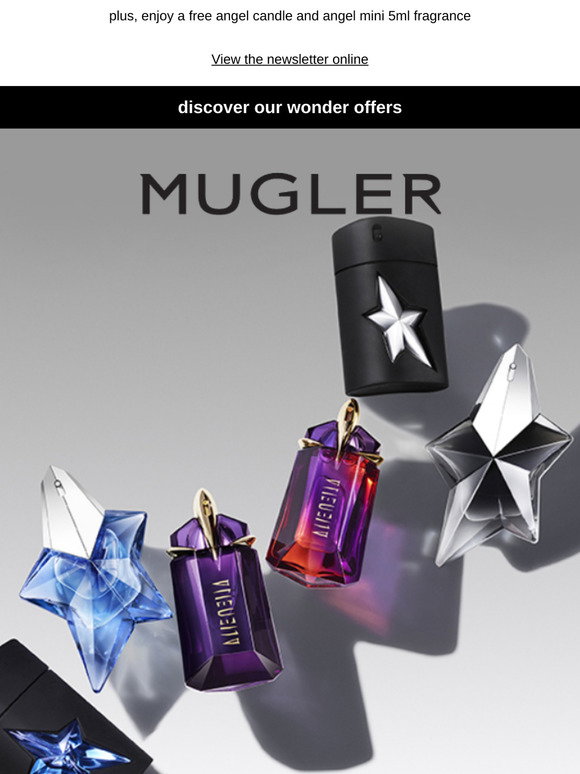 Mugler: try it, love it, or return it: 20% off mugler | Milled