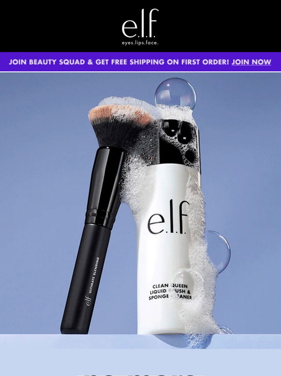 Elf Cosmetics: 🧼 NEW! Clean Queen Liquid Brush & Sponge Cleaner. $6 ...
