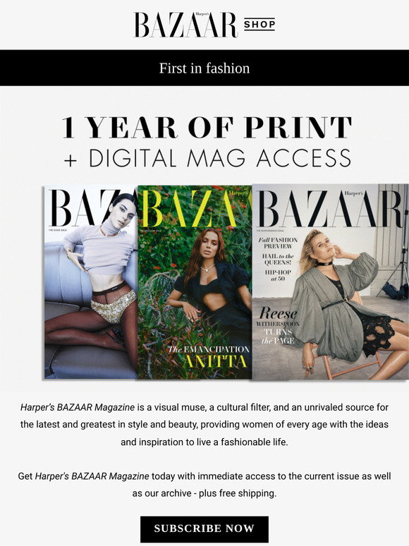 Harper's Bazaar: The Culture of Fashion, Delivered to Your Mailbox | Milled