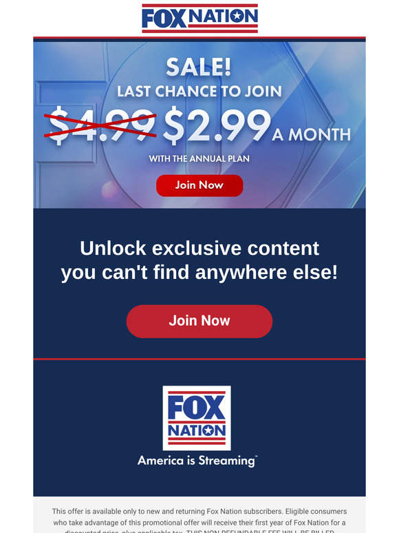 Fox News: LAST CHANCE! Join Fox Nation Now for Only $2.99/Month | Milled