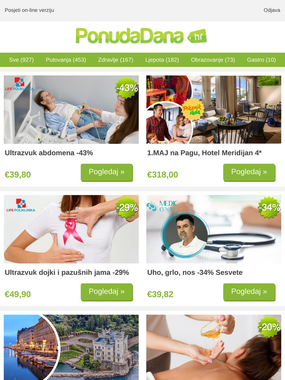 PonudaDana: Ultrazvuk abdomena -43% | 1.MAJ na Pagu, Hotel Meridijan 4 | Ultrazvuk dojki i ...