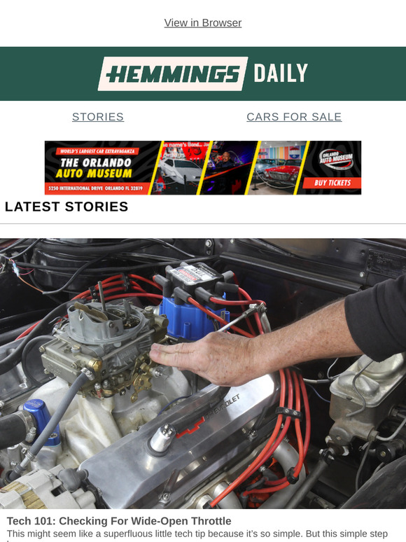 Hemmings: Hemmings Daily: Tech 101: Checking For Wide-Open Throttle | Milled