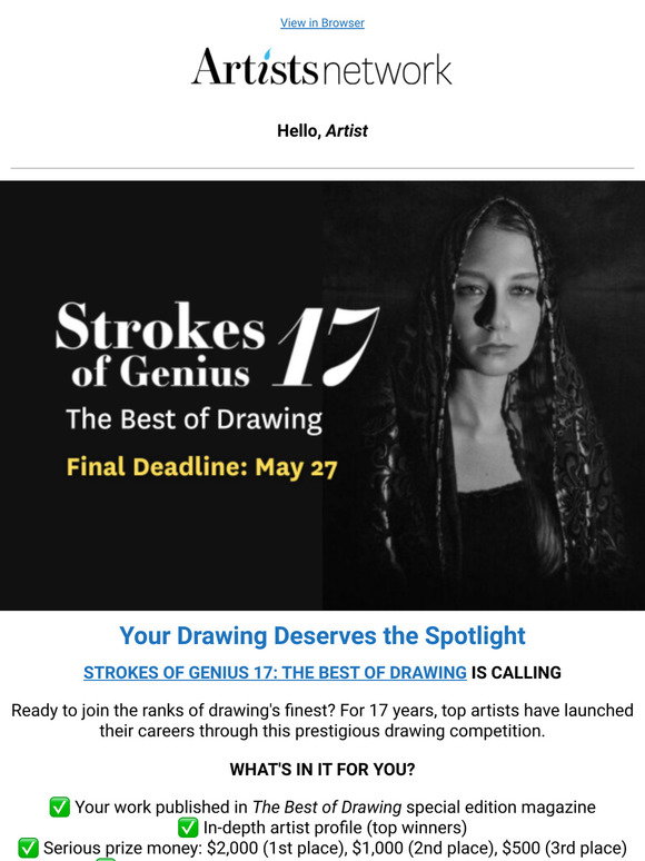 Artists Network: 17 Years of Drawing Excellence—Your Turn to Join the ...