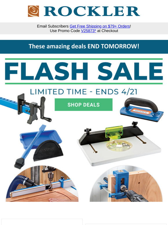 Rockler Woodworking and Hardware Email Newsletters: Shop Sales ...