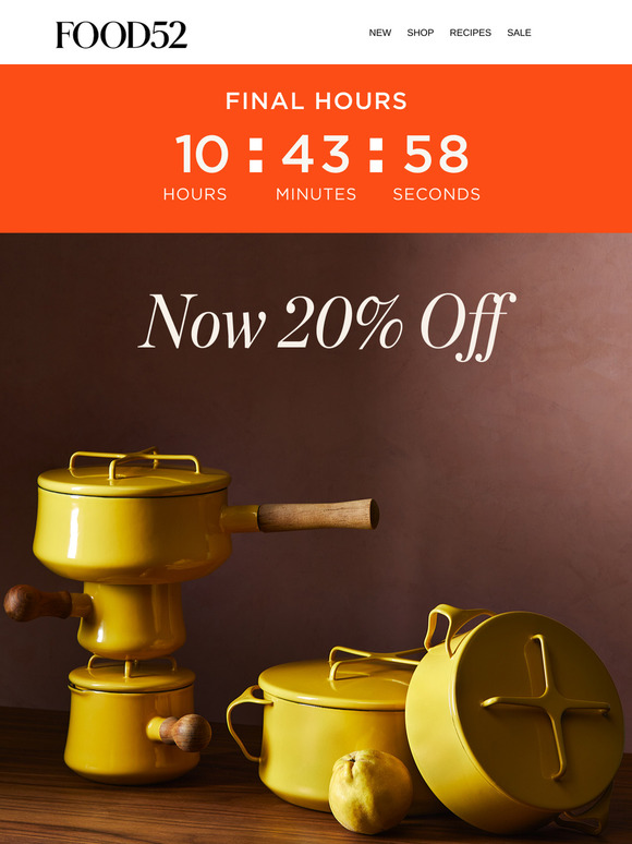 Food52 Email Newsletters: Shop Sales, Discounts, and Coupon Codes