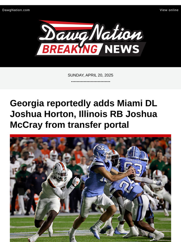 Atlanta Journal-Constitution: Georgia reportedly adds Miami DL Joshua ...