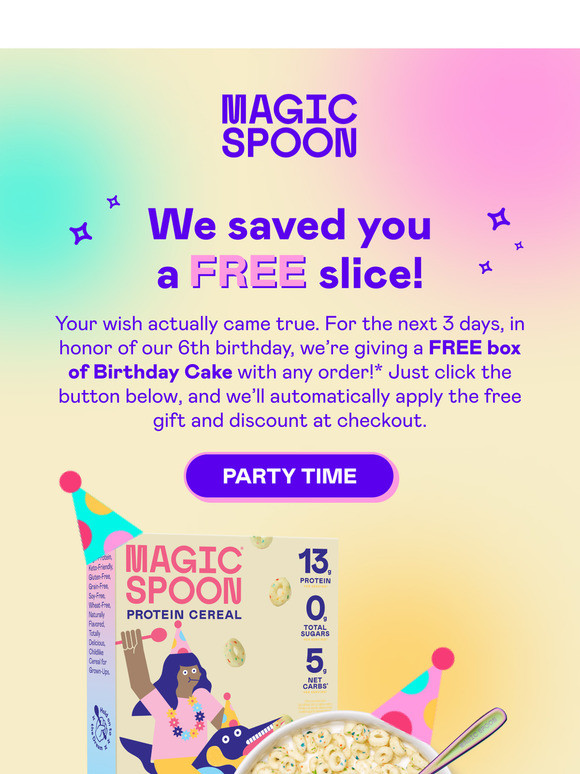 Magic Spoon: Open for *FREE* Birthday Cake! 🎂 | Milled