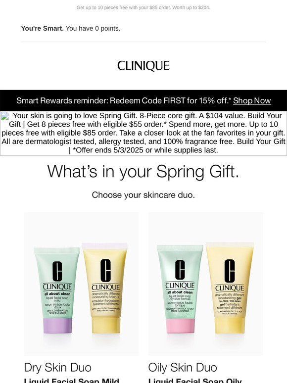 Clinique Email Newsletters: Shop Sales, Discounts, and Coupon Codes