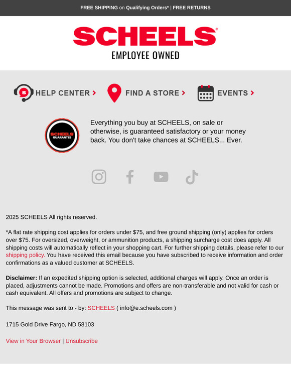 Scheels: Mark Your Calendar! | Milled