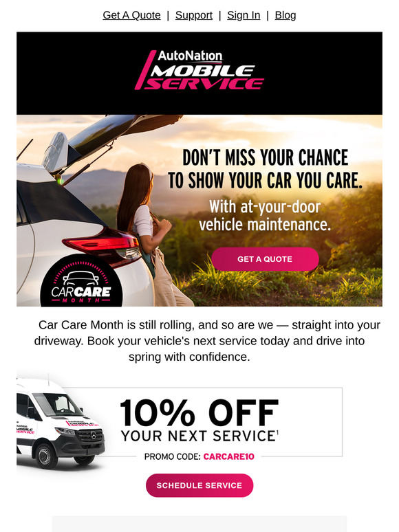 AutoNation Mobile Service: We saw you looking 👀 | Milled