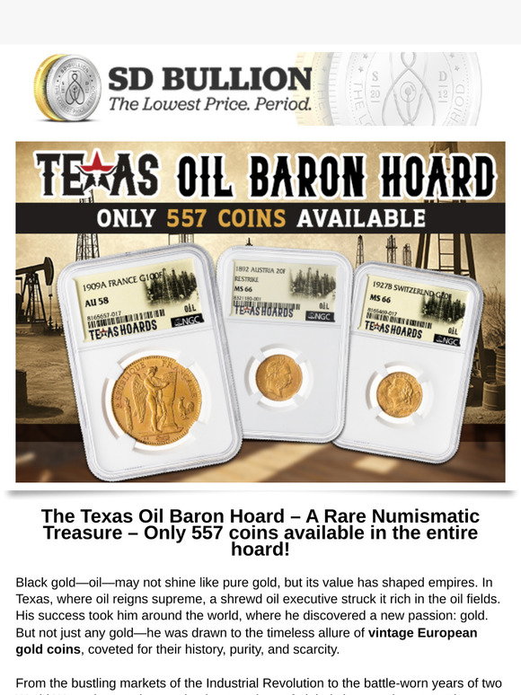 SD Bullion: 💰Newly Discovered: The Texas Oil Baron Hoard | Milled