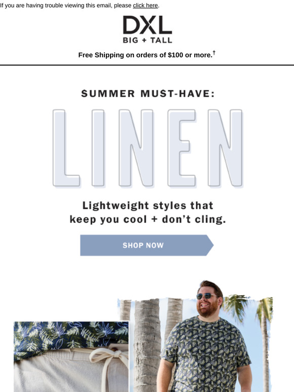 DXL: Stay Stylishly Cooler All Summer In Linen. | Milled