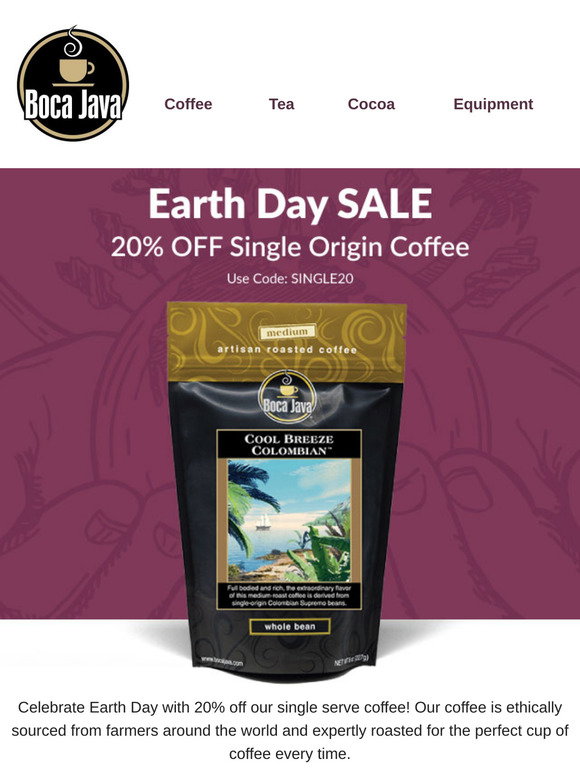 Boca Java: It's 🌎 Day! Take 20% OFF Single Origin ☕ | Milled