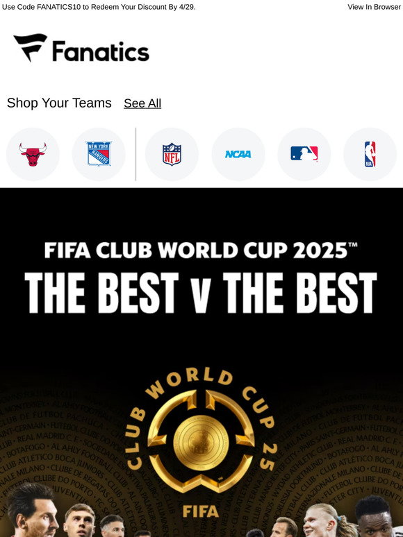 Fanatics: Save 10% on FIFA Club World Cup 2025™ Tickets | Milled
